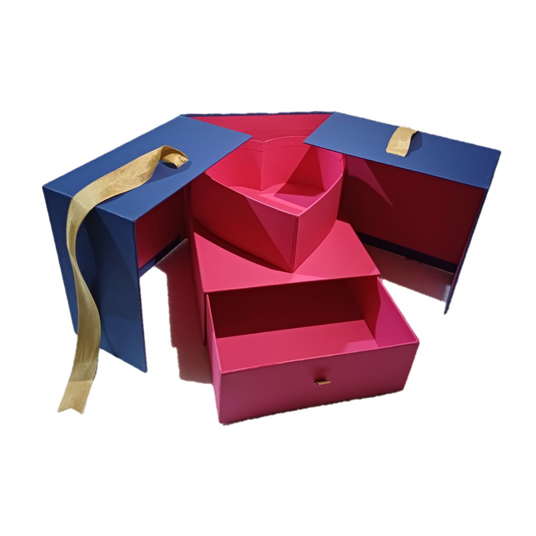 Two Side Open Inside Heart Shape Surprise Gift Box Packaging | Buy ...